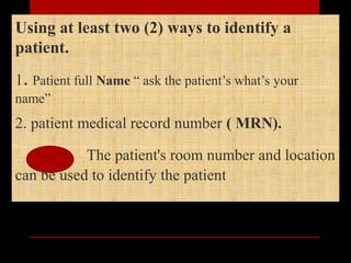 International Patient Safety Goals (IPSG) | ODP