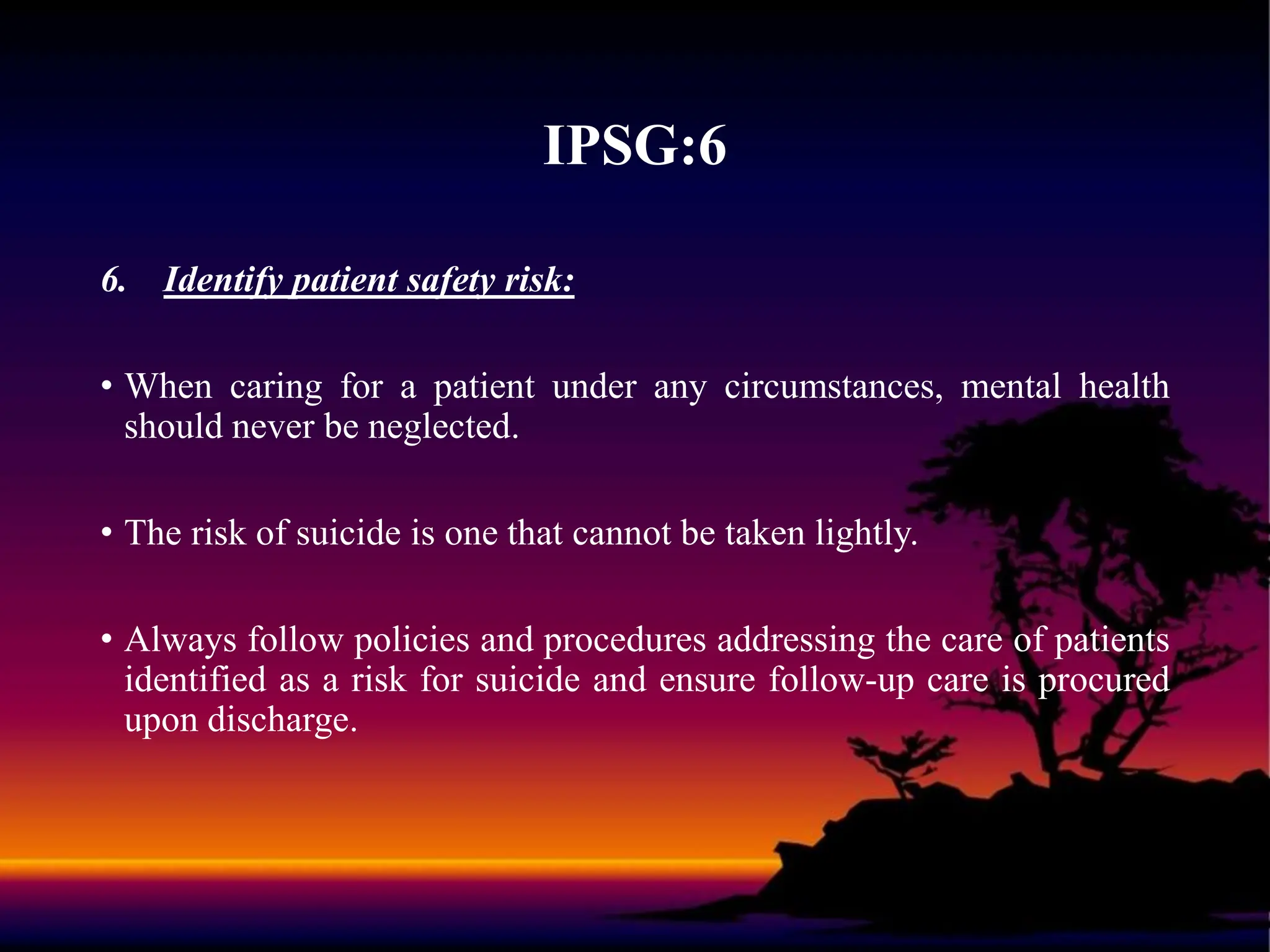 International Patient Safety Goals (IPSG) | PPTX