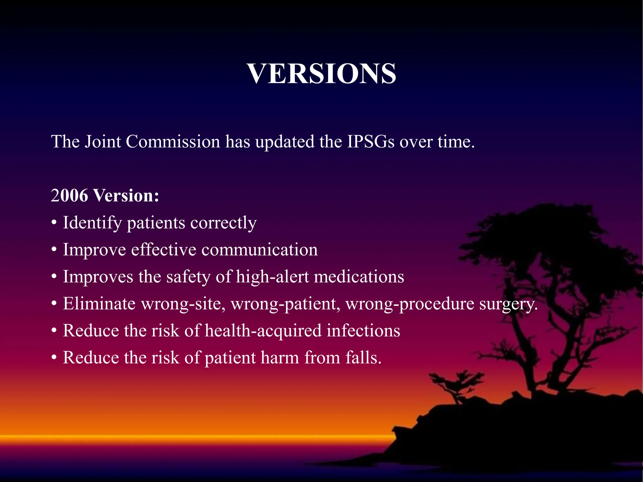 International Patient Safety Goals (IPSG) | PPTX