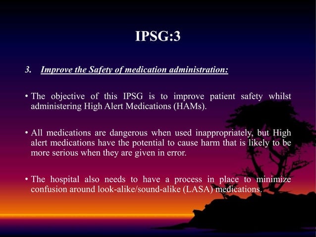 International Patient Safety Goals (IPSG) | PPTX