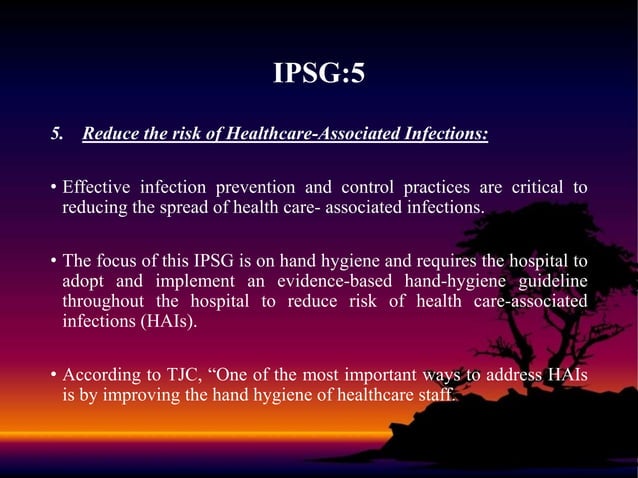International Patient Safety Goals (IPSG) | PPTX