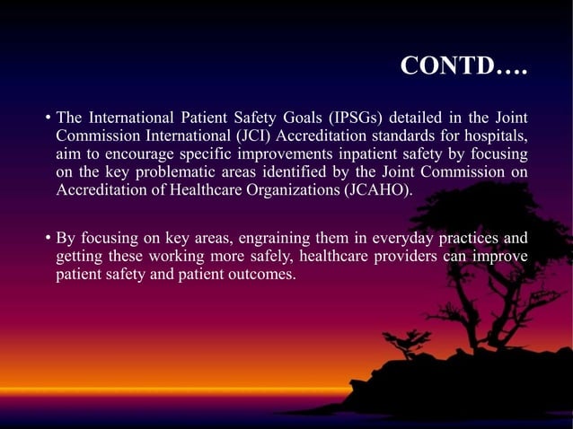 International Patient Safety Goals (IPSG) | PPTX