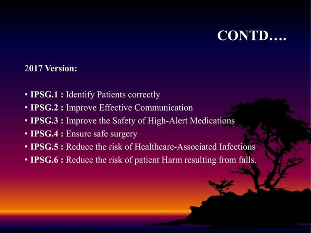 International Patient Safety Goals (IPSG) | PPTX
