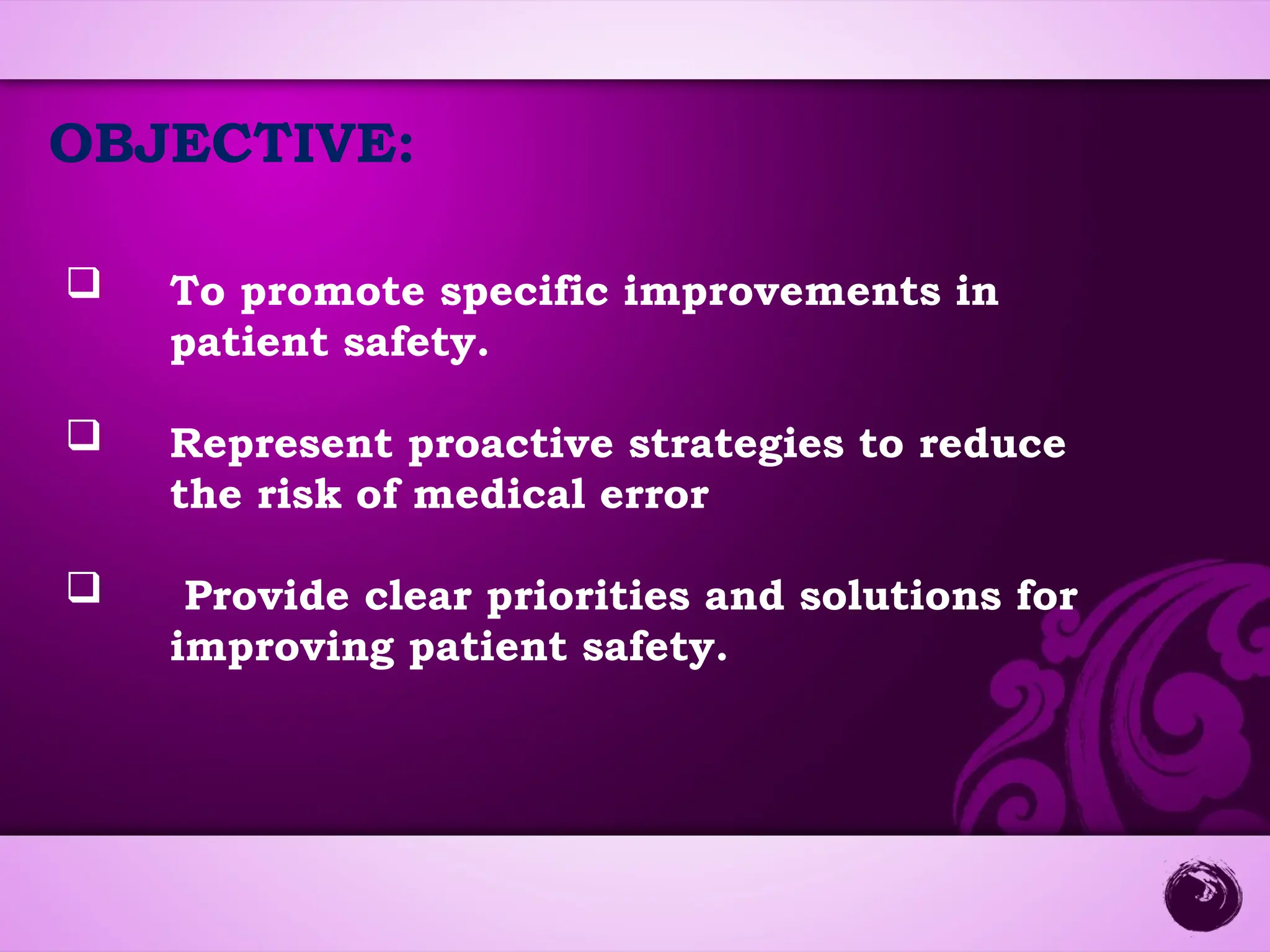 international patient safety goals in healthcare | PPT