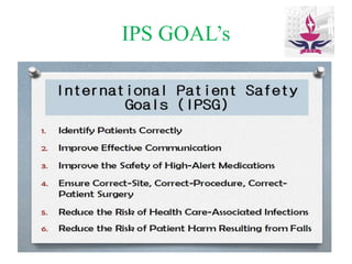 International Patient Safety goals | PPTX