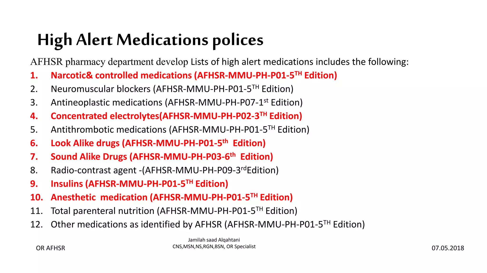 international patient safety goals 3-4 | PPTX