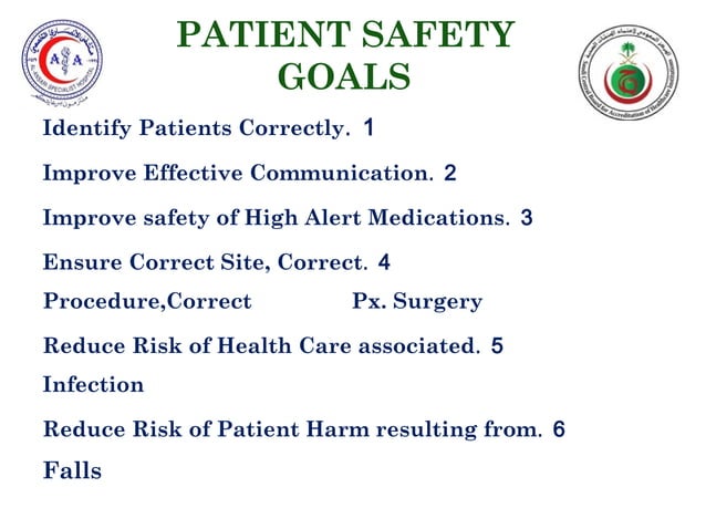 IPSG by JCI | PPT | Injuries | Diseases and Conditions