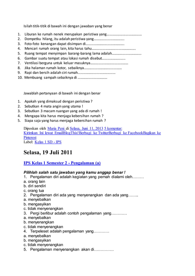 Ips kelas 1 semester 2 | DOCX