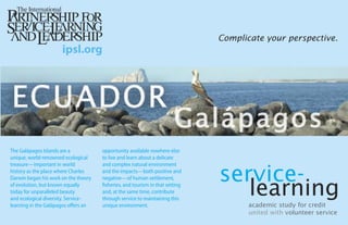 Galápagos Islands program offers unique opportunity to study evolution ...