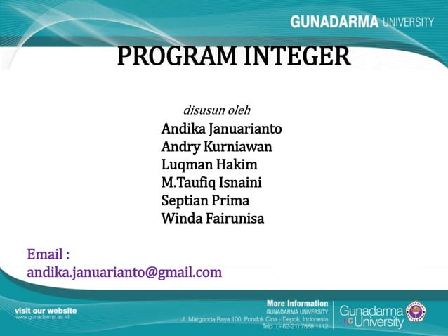 Integer Programming ( Quantitative Method ) | PPTX