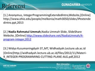 Integer Programming ( Quantitative Method ) | PPTX
