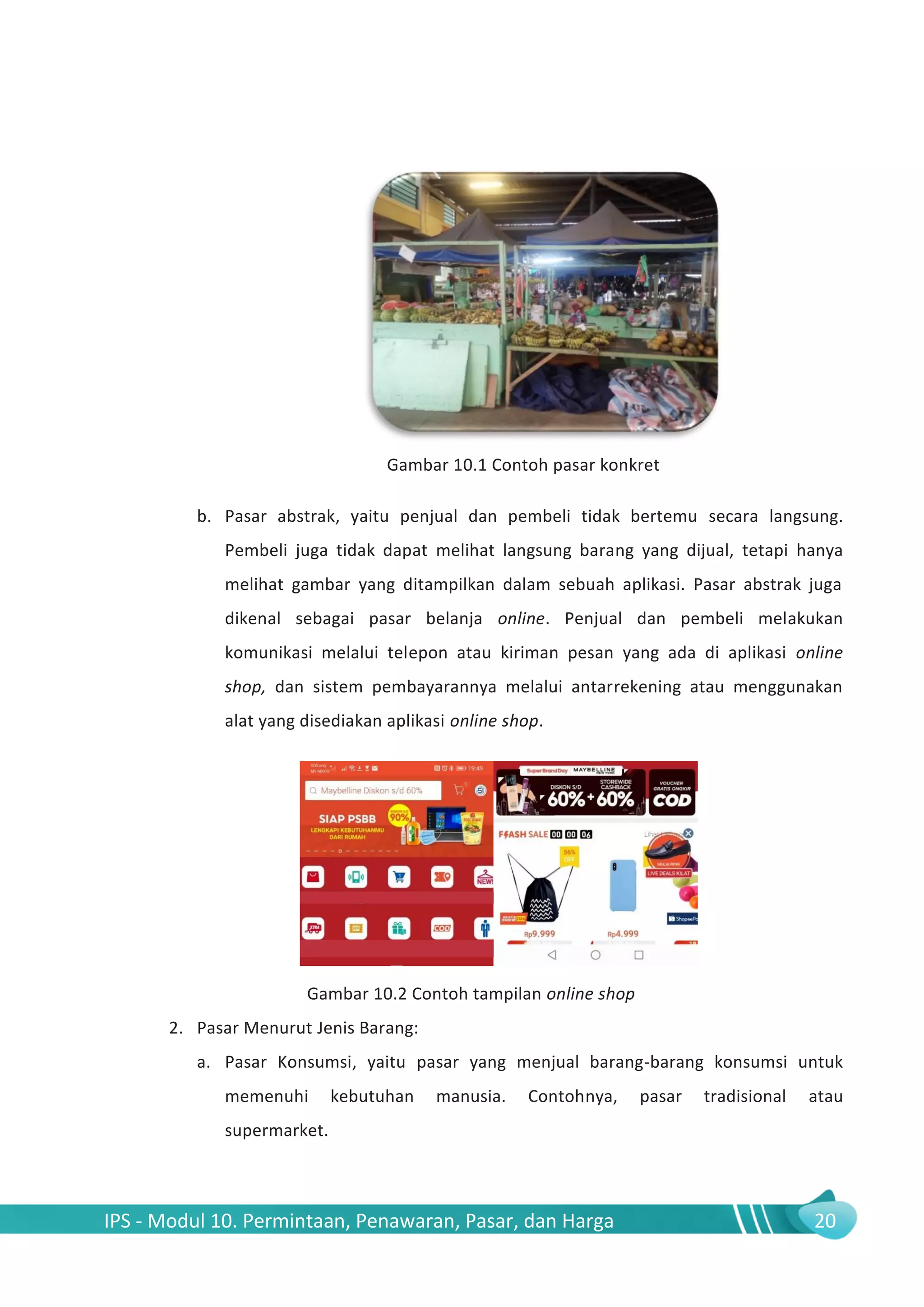 Ips modul 10 permintaan, penawaran, pasar, dan harga | PDF
