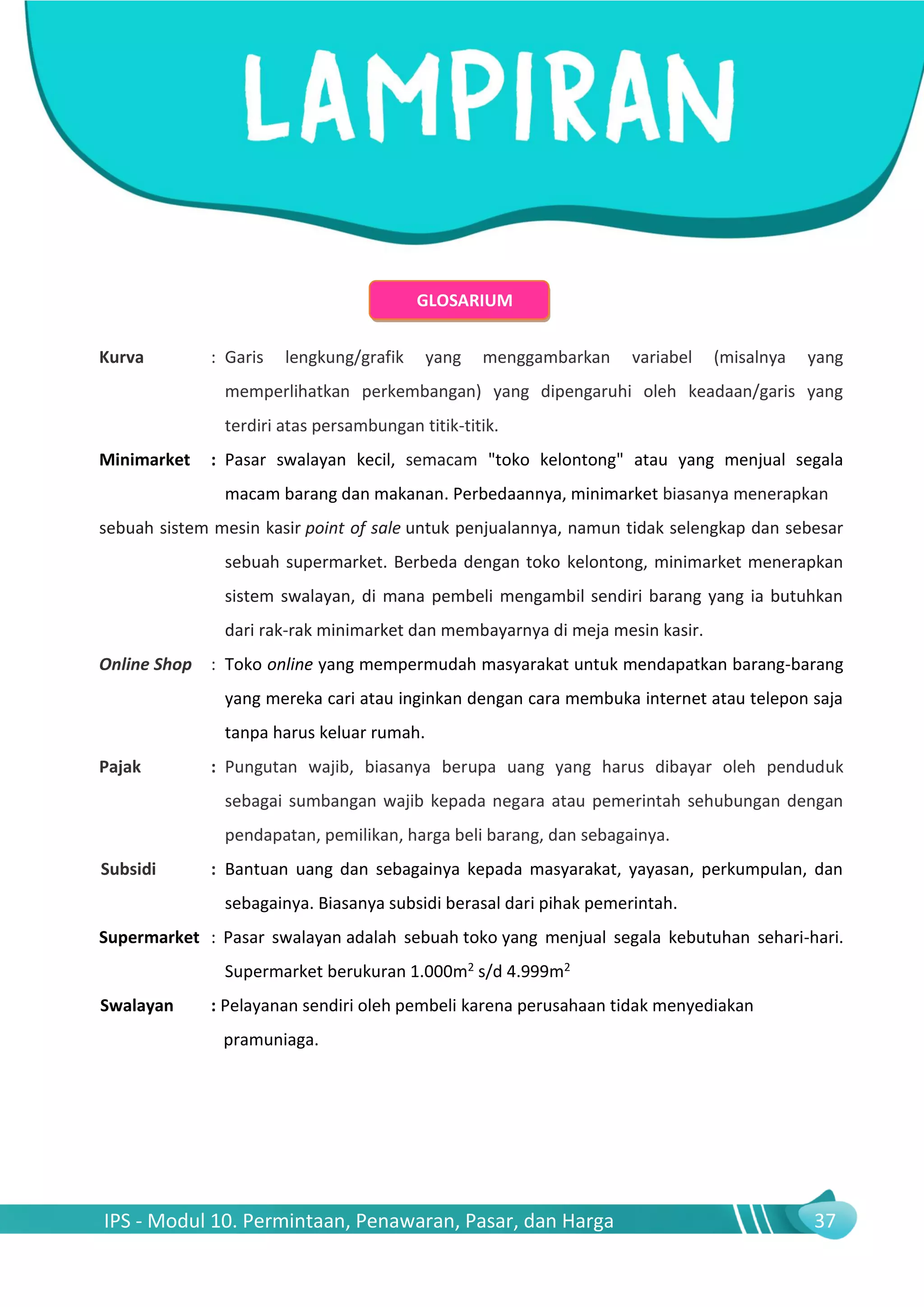Ips modul 10 permintaan, penawaran, pasar, dan harga | PDF