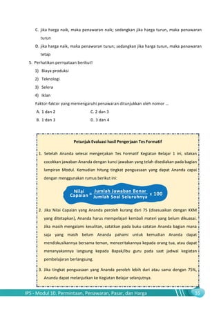 Ips modul 10 permintaan, penawaran, pasar, dan harga | PDF