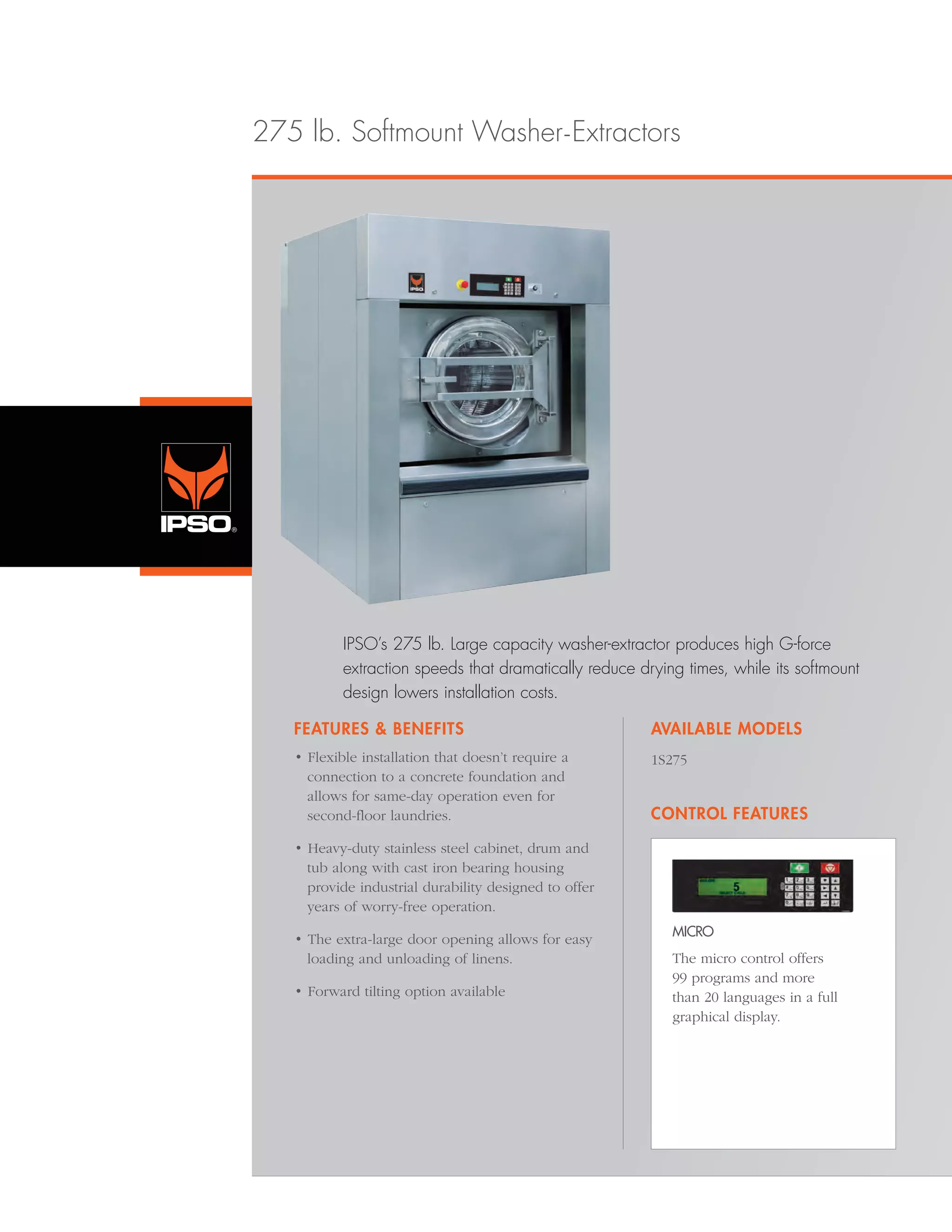 IPSO - Industrial & Commercial Laundry Equipment | PDF