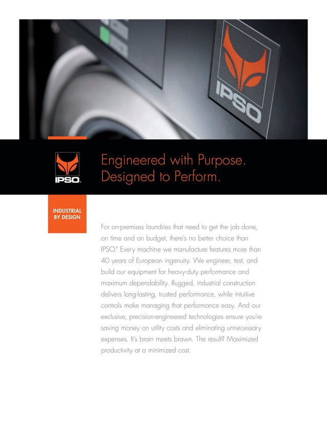 IPSO - Industrial & Commercial Laundry Equipment | PDF
