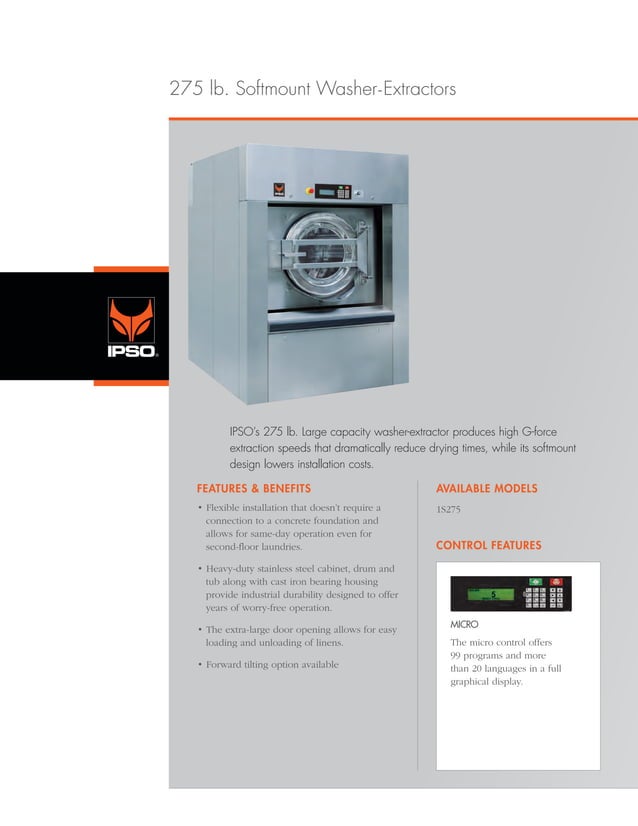 IPSO - Industrial & Commercial Laundry Equipment | PDF