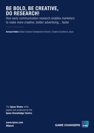 Be bold, be creative, do research! | PDF