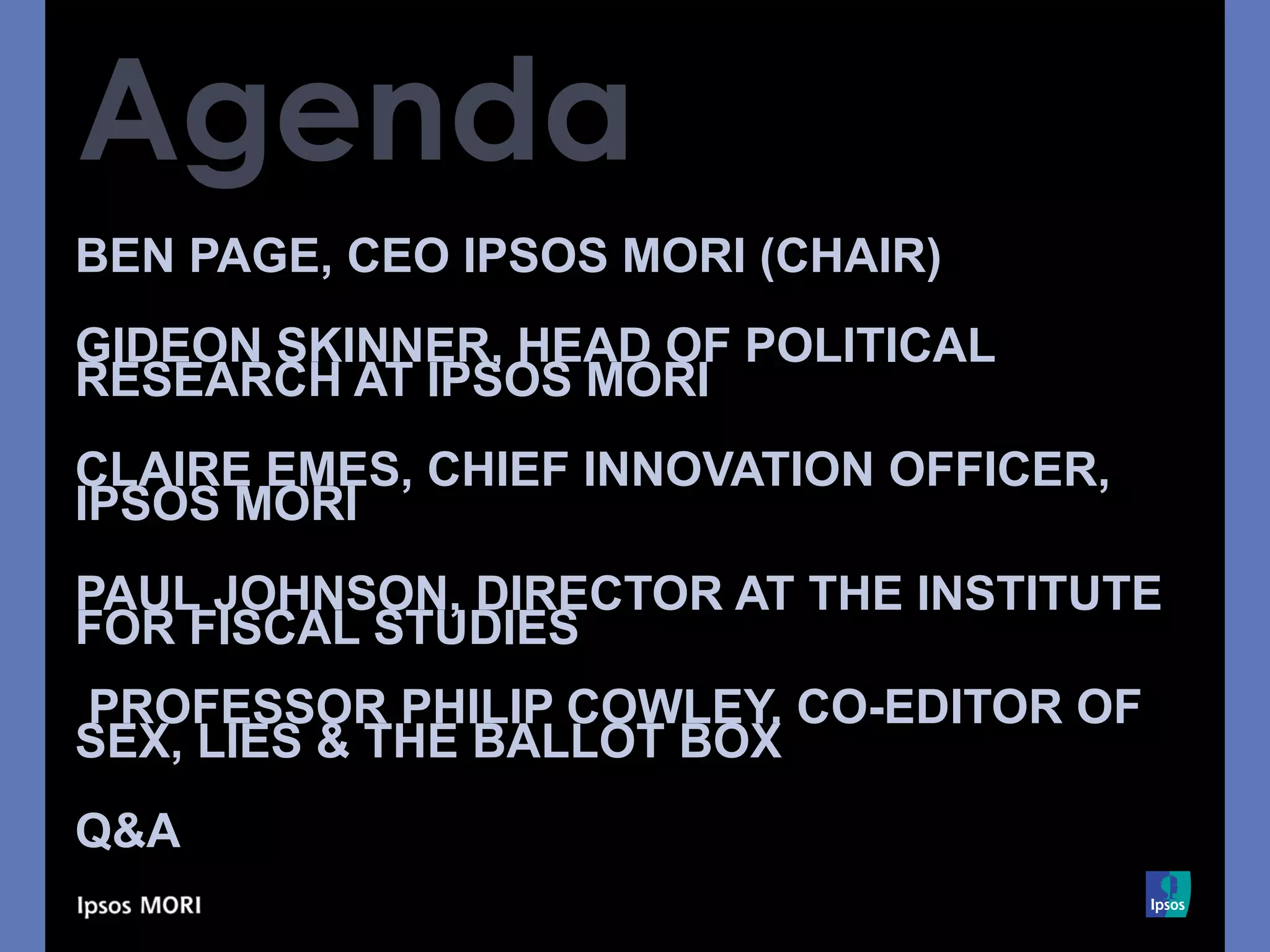 Ipsos MORI General Election Briefing: The Final Week | PPT