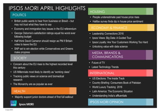 Ipsos mori uk_highlights_april_2016_final | PDF | Civic affairs | Politics