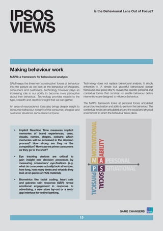 Using behavioural science to get closer to the consumer. | PDF