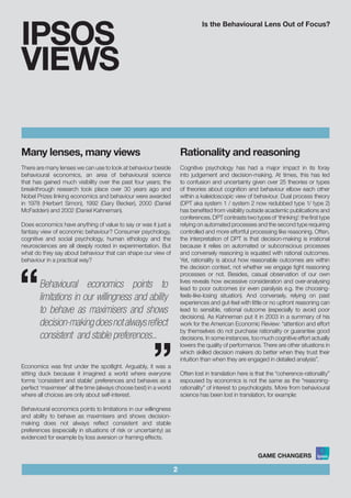 Using behavioural science to get closer to the consumer. | PDF