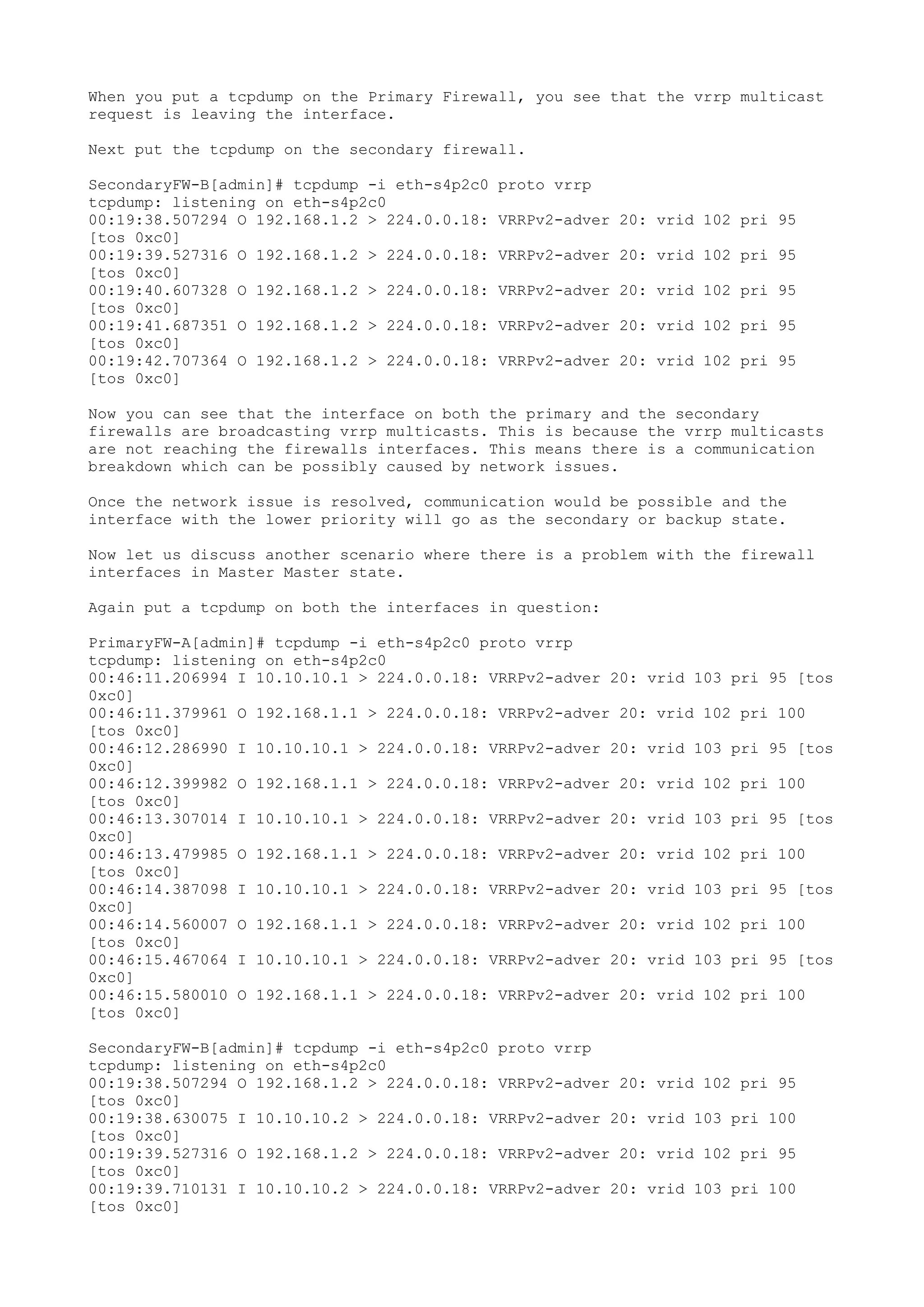 Ipso vrrp troubleshooting | PDF
