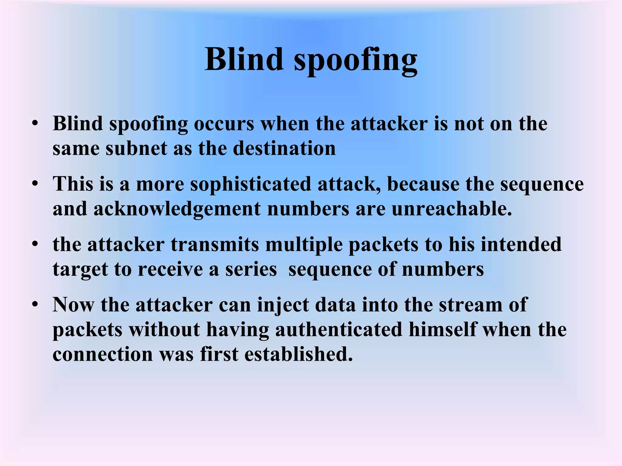 Ip spoofing ppt | PPTX