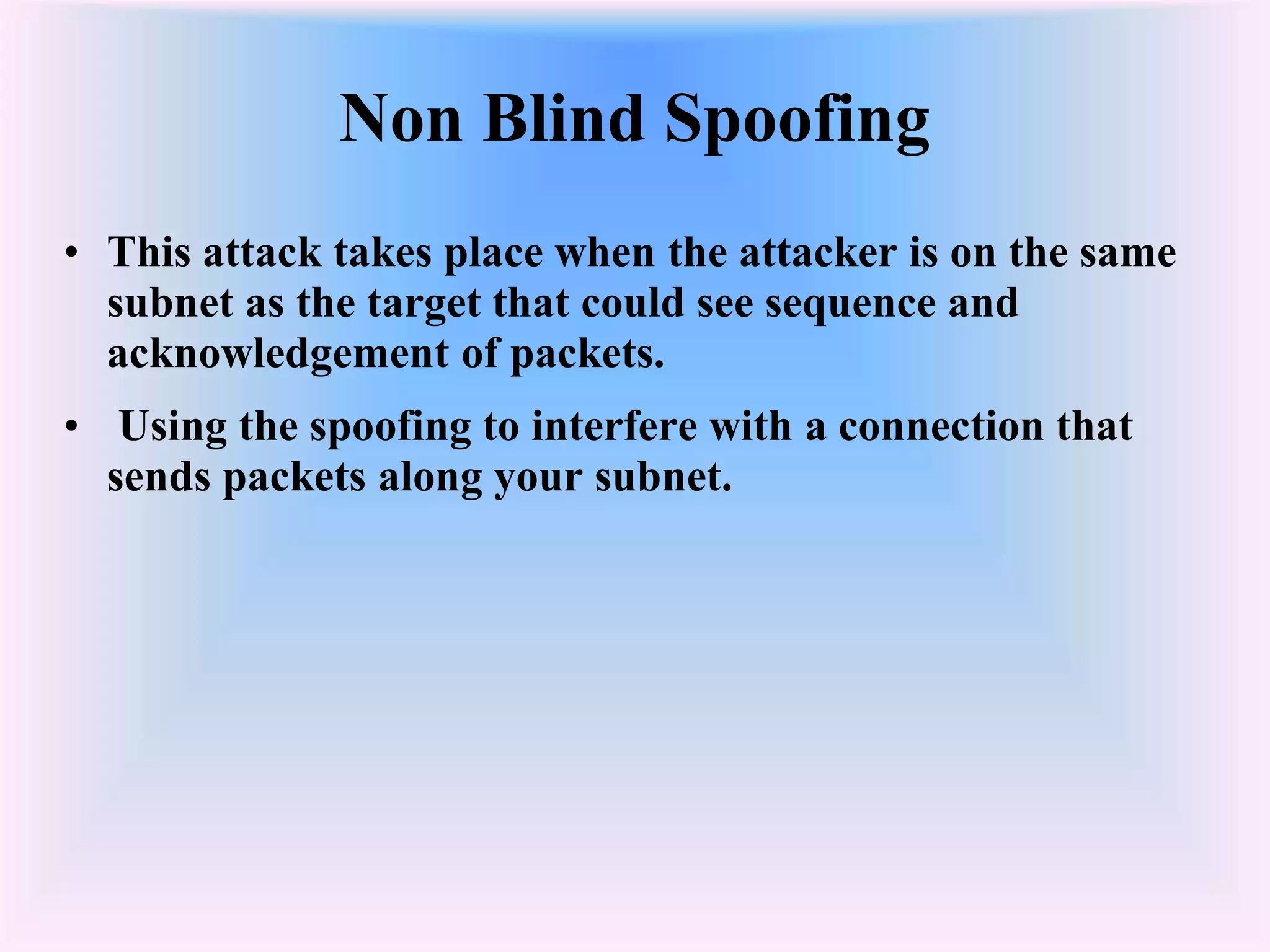 Ip spoofing ppt | PPTX