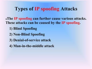 Ip spoofing ppt | PPTX