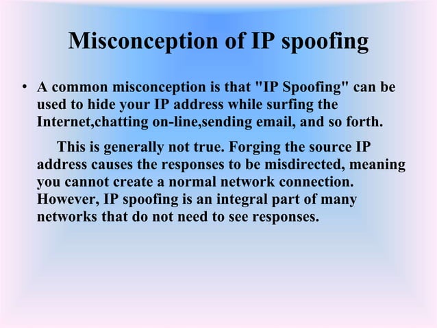 Ip Spoofing Ppt Pptx Computer Networking Computing