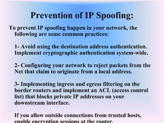 Ip spoofing ppt | PPTX
