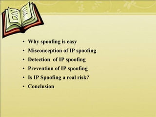 Ip spoofing ppt | PPTX