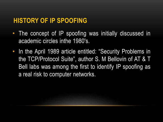 Ip Spoofing Pptx