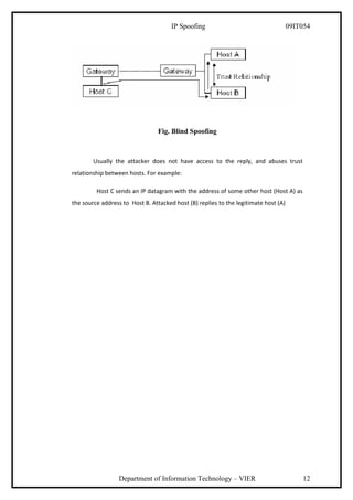 Ip spoofing (seminar report) | DOC