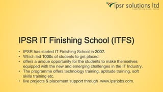 Ipsr solutions red hat,cisco,microsoft training partner | PPT