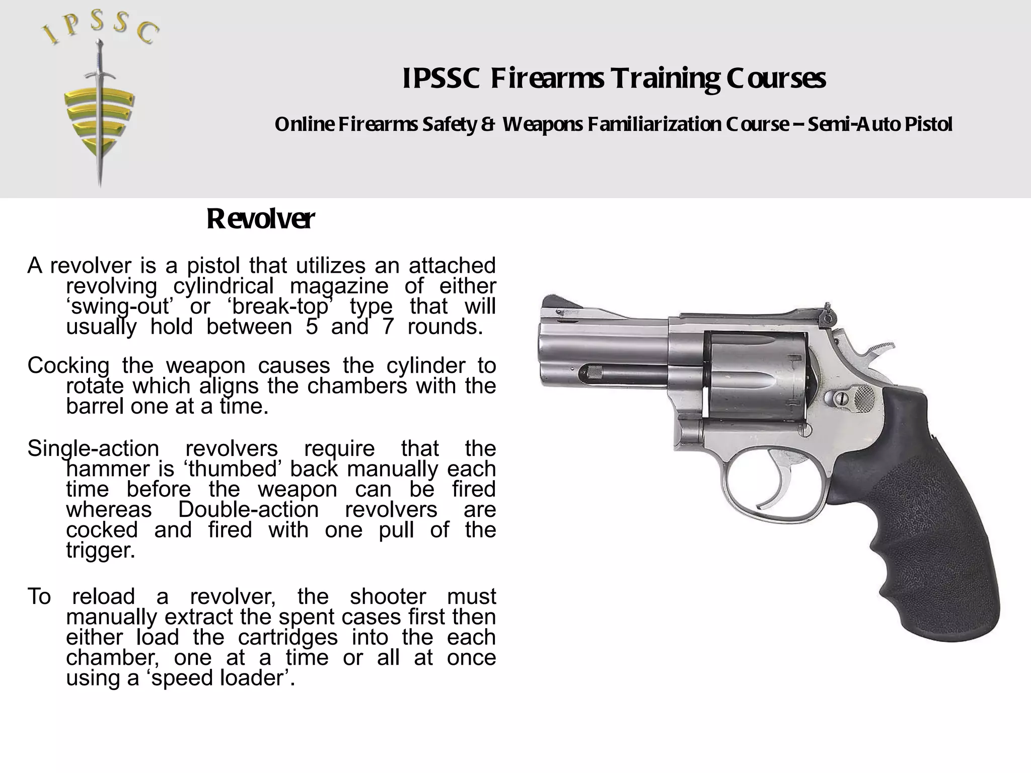 IPSSC Sample Pistol Safety and Familiarization Course | PPT