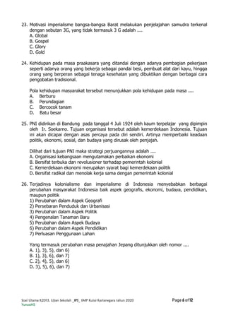 Ips soal us 2020 | PDF