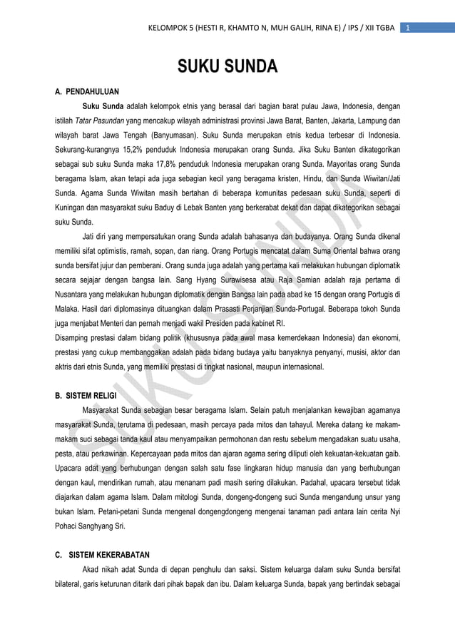 Ips suku sunda | PDF