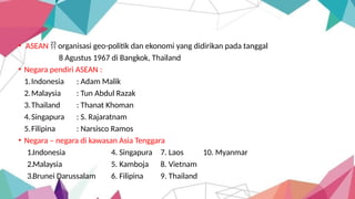 MATERI KELAS 6 TEMATIK IPS TEMA 1 (ASEAN).pptx