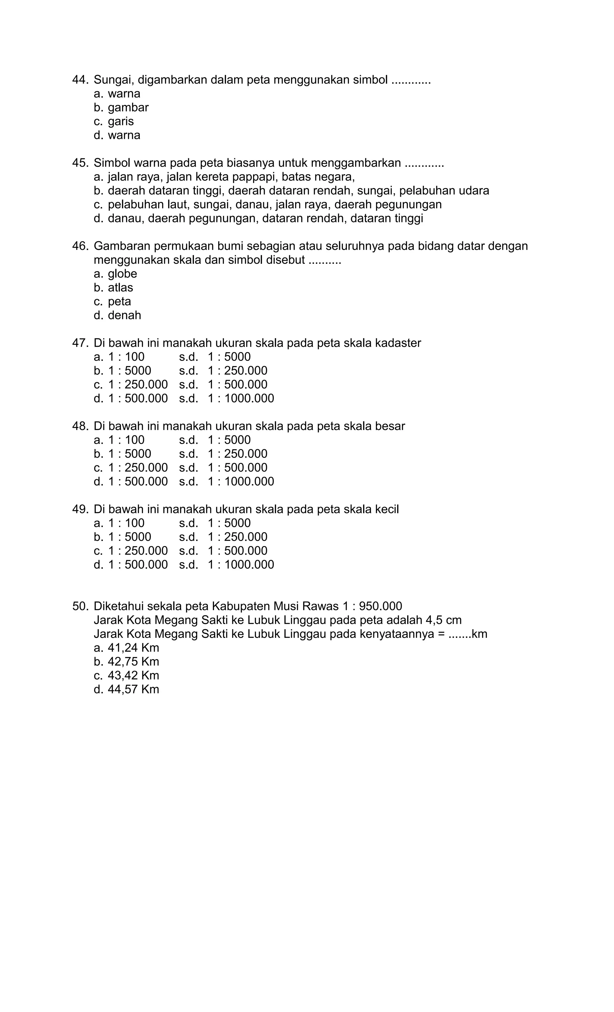 Ips terpadu smp kelas 7 contoh uas ganjil LENGKAP | PDF