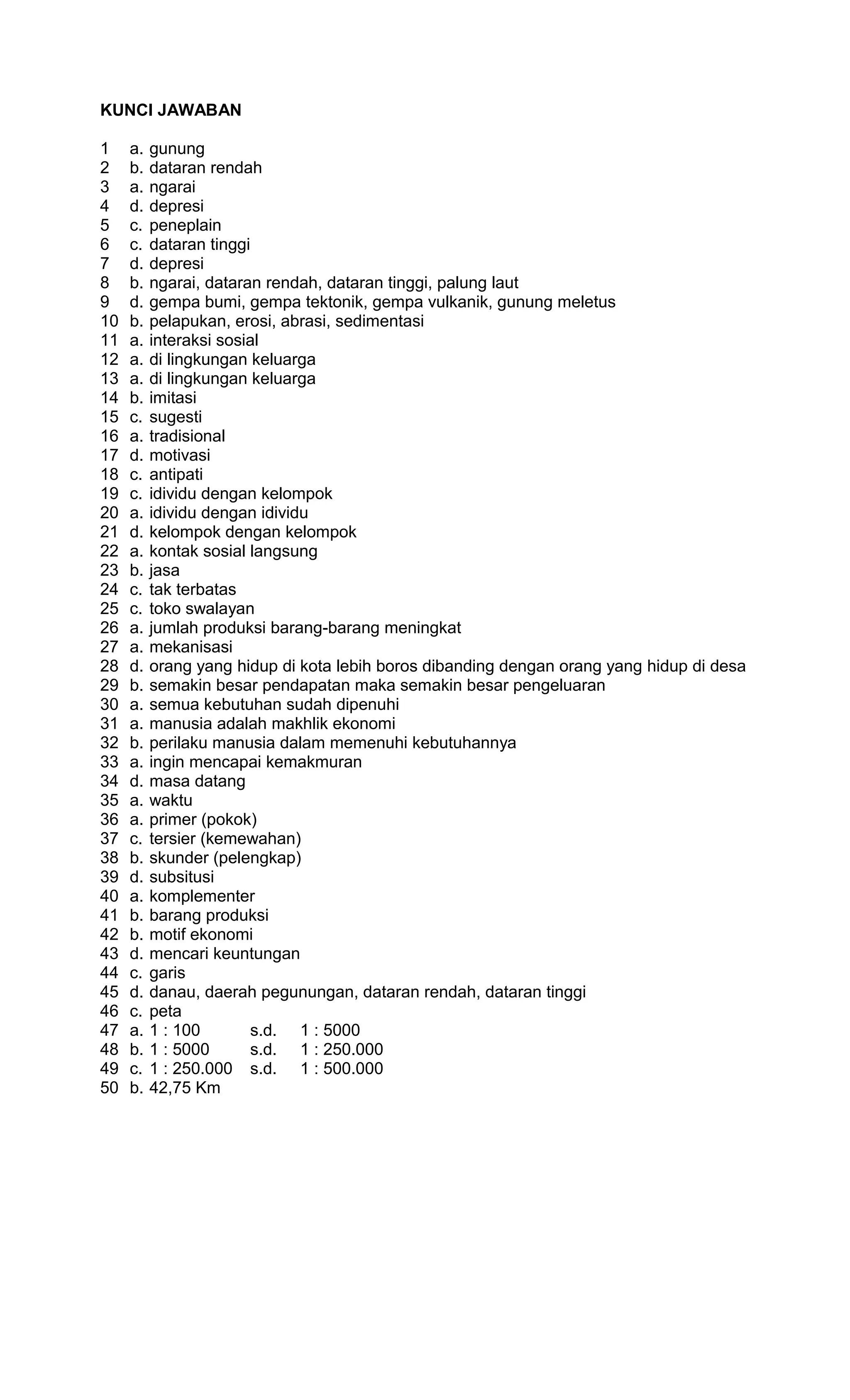 Ips terpadu smp kelas 7 contoh uas ganjil LENGKAP | PDF