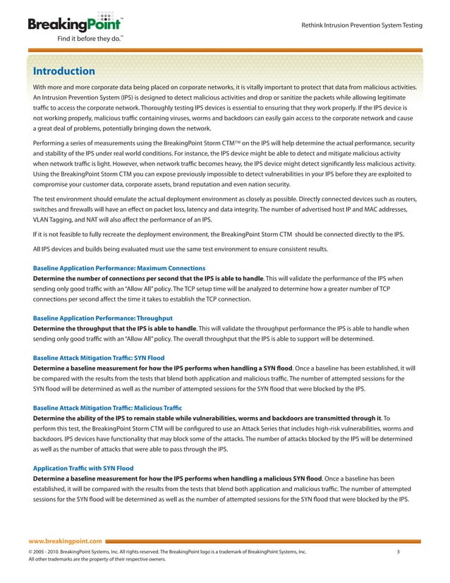 IPS Test Methodology | PDF | Computer Networking | Computing