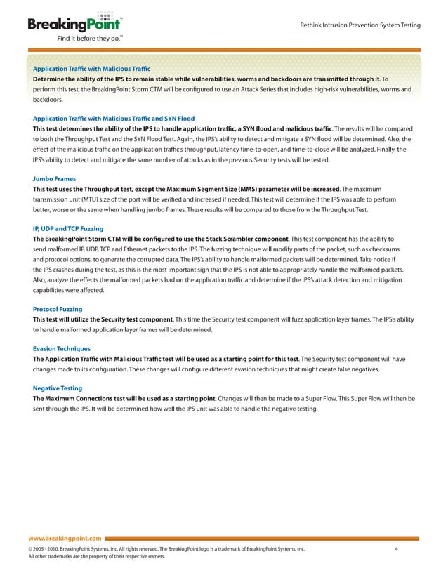 IPS Test Methodology | PDF | Computer Networking | Computing