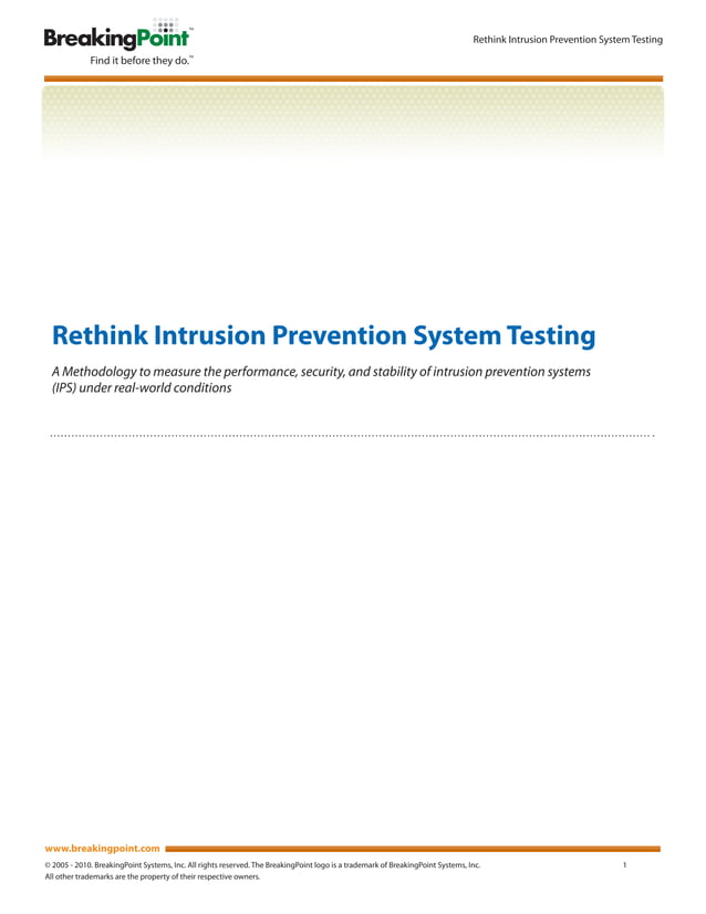 IPS Test Methodology | PDF