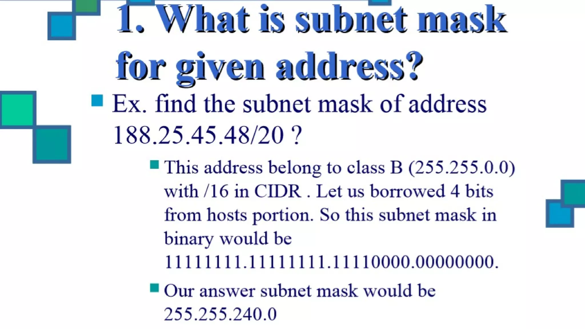 IP NETWORKING AND IP SUBNET MASKING | PPT