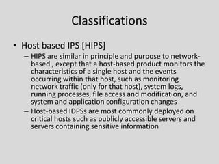 Intrusion Prevention System | PPTX