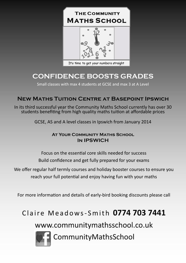 Community Maths School opens new centre in Ipswich | PDF