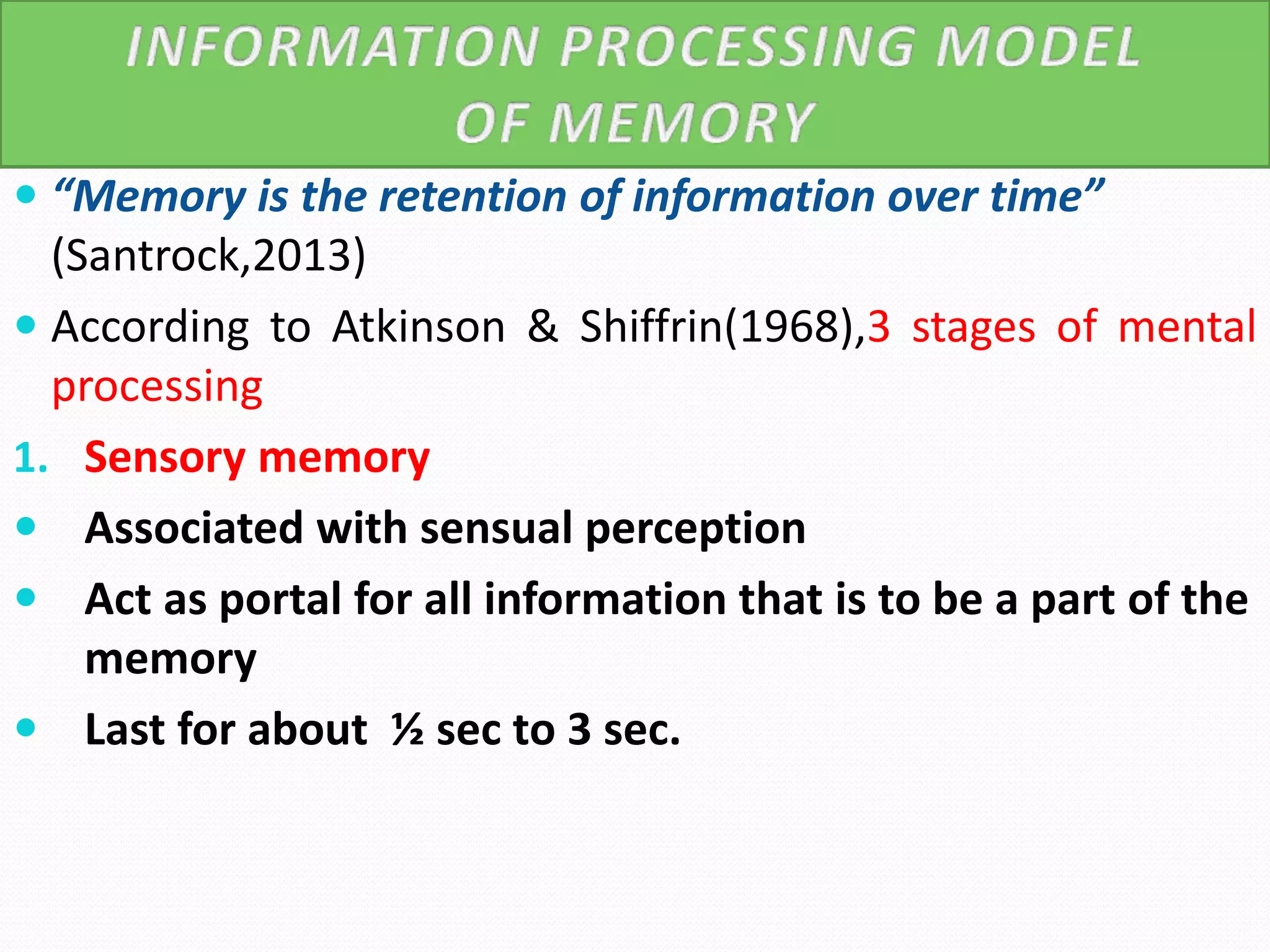 Information Processing Theory(IPT) | PPTX