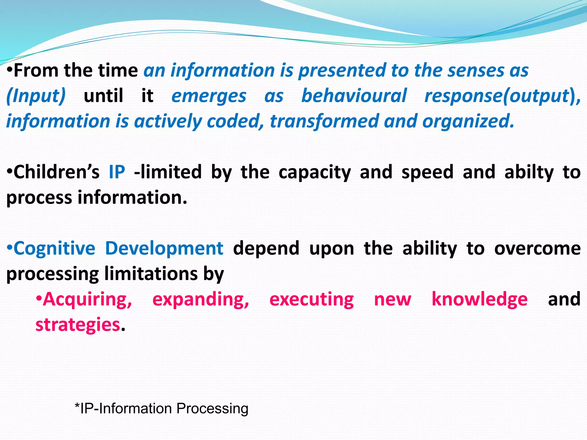 Information Processing Theory(IPT) | PPTX